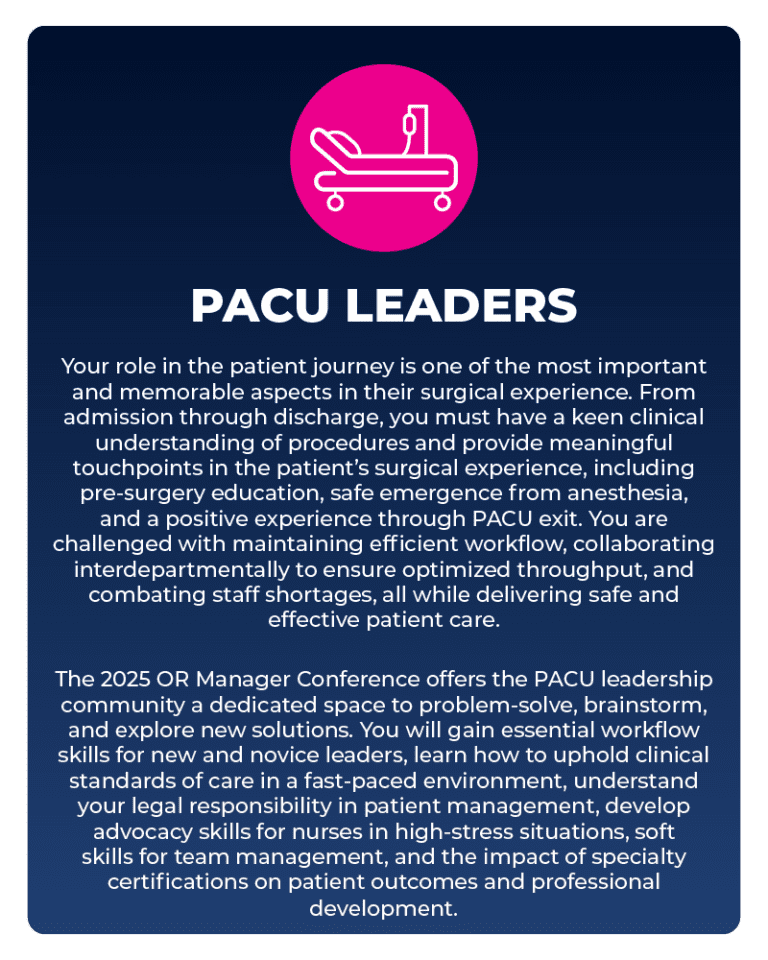 Who Attends? - OR Manager Conference - 2025